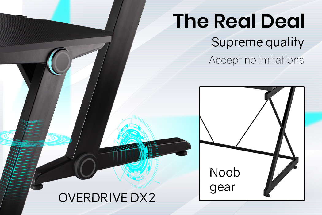 Overdrive Gaming Desk 120cm Pc Table Setup Computer Carbon Fiber Style ...